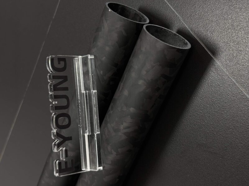Carbon Fiber Rolled Tubes with Forged Marble Surface - E-YOUNG Composites